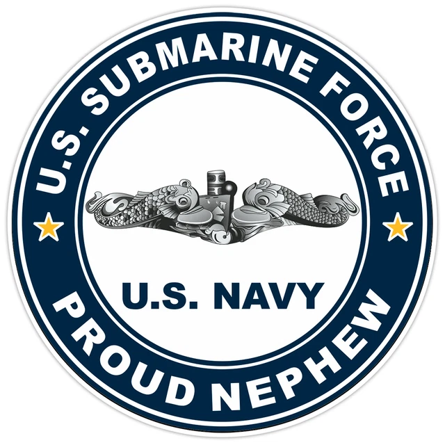 DOPASTICKER Us Submarine Force Proud Nephew Silver Dolphins Sticker ...