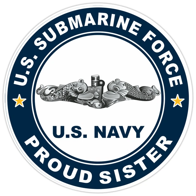 DOPASTICKER Us Submarine Force Proud Sister Silver Dolphins Sticker ...