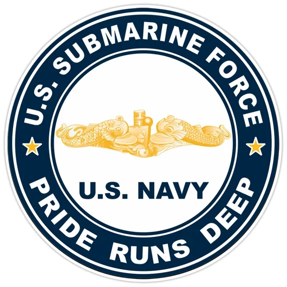 DOPASTICKER Us Submarine Force Runs Deep Gold Dolphins Sticker Decal ...