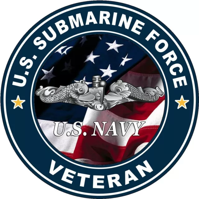 DOPASTICKER Us Submarine Force Veteran Sticker Laptop Sticker Round ...