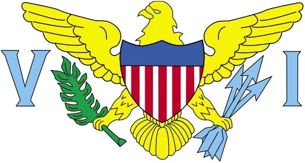 DOPASTICKER Us Virgin Islands Flag Sticker Laptop Sticker White ...