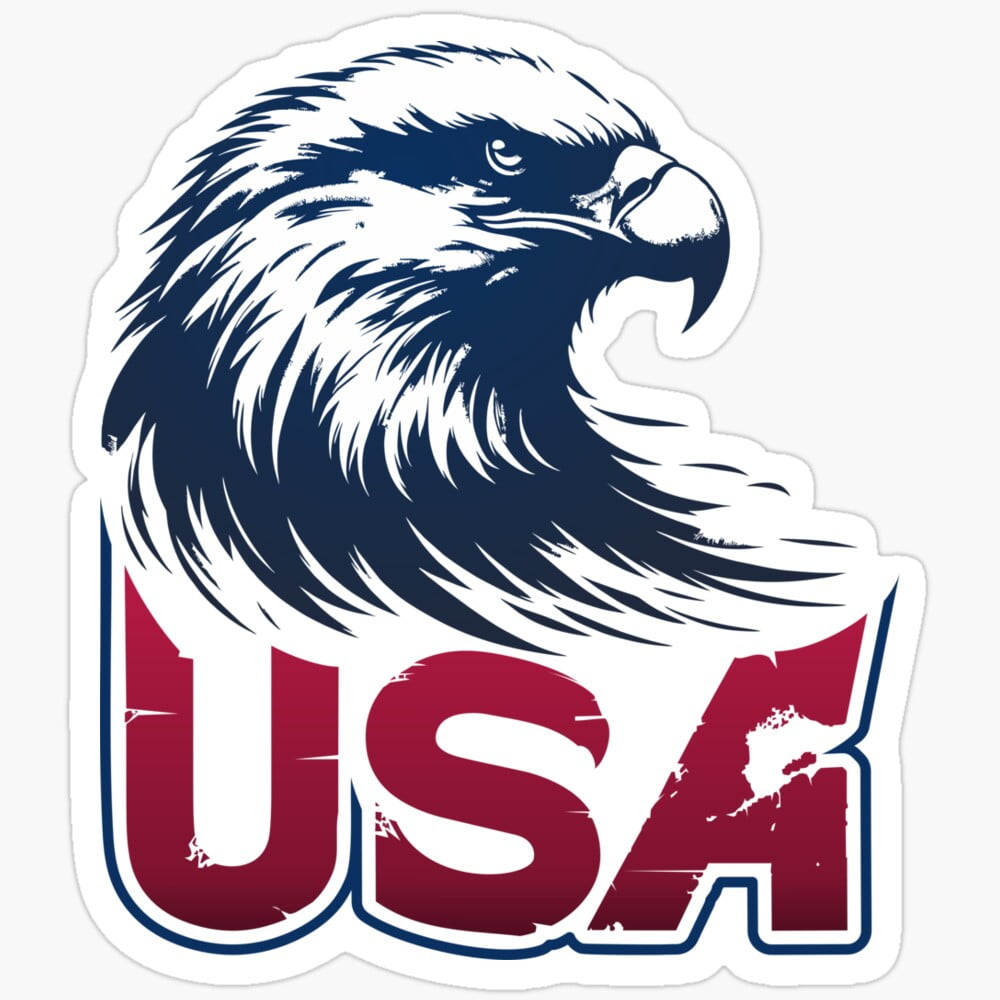 DOPASTICKER Usa American Eagle Sticker Fourth Of July Sticker, Memorial ...