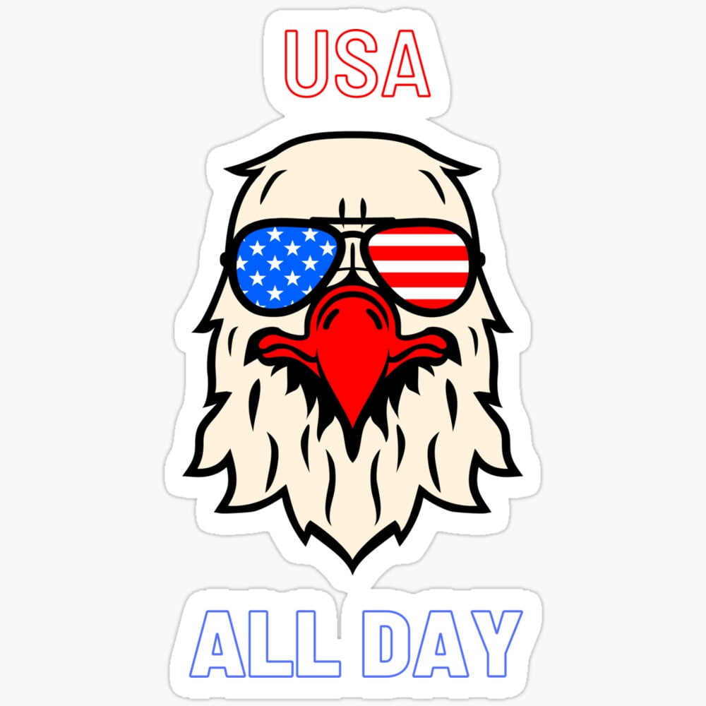 DOPASTICKER Usa All Day2 Sticker Fourth Of July Sticker, Memorial Day ...