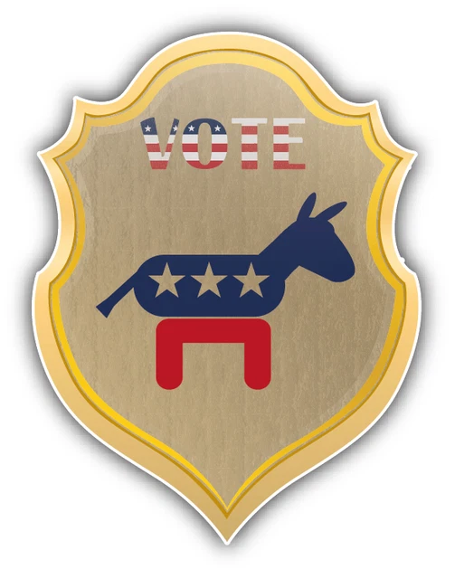 DOPASTICKER Usa Democratic Donkey Shield Sticker Decal Phone Decal ...