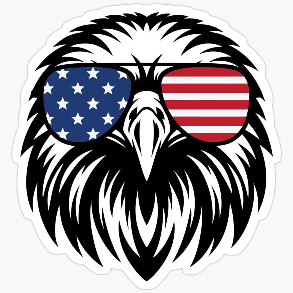 DOPASTICKER Usa Eagle Sticker Fourth Of July Sticker, Memorial Day ...