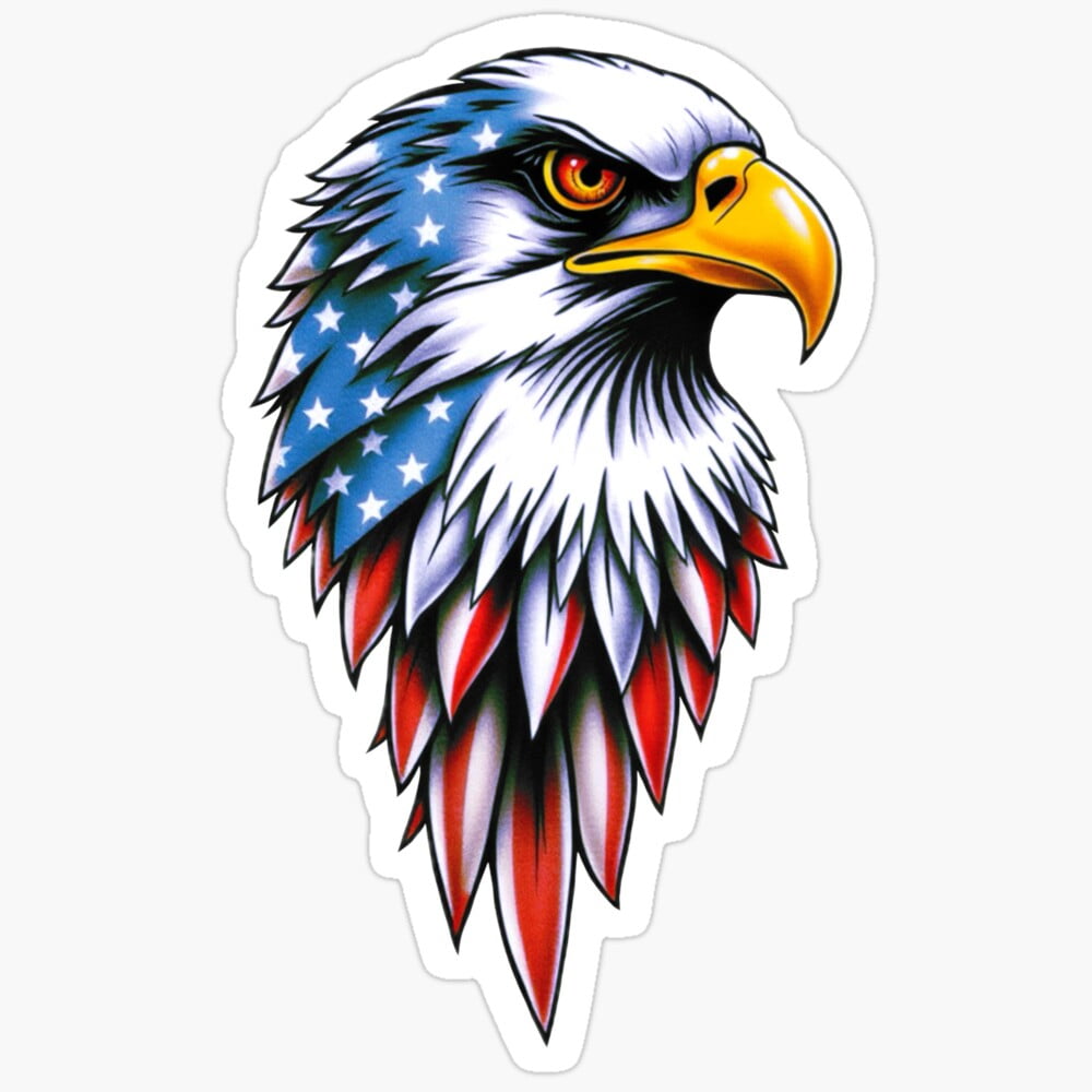 DOPASTICKER Usa Eagle Sticker Fourth Of July Sticker, Memorial Day ...