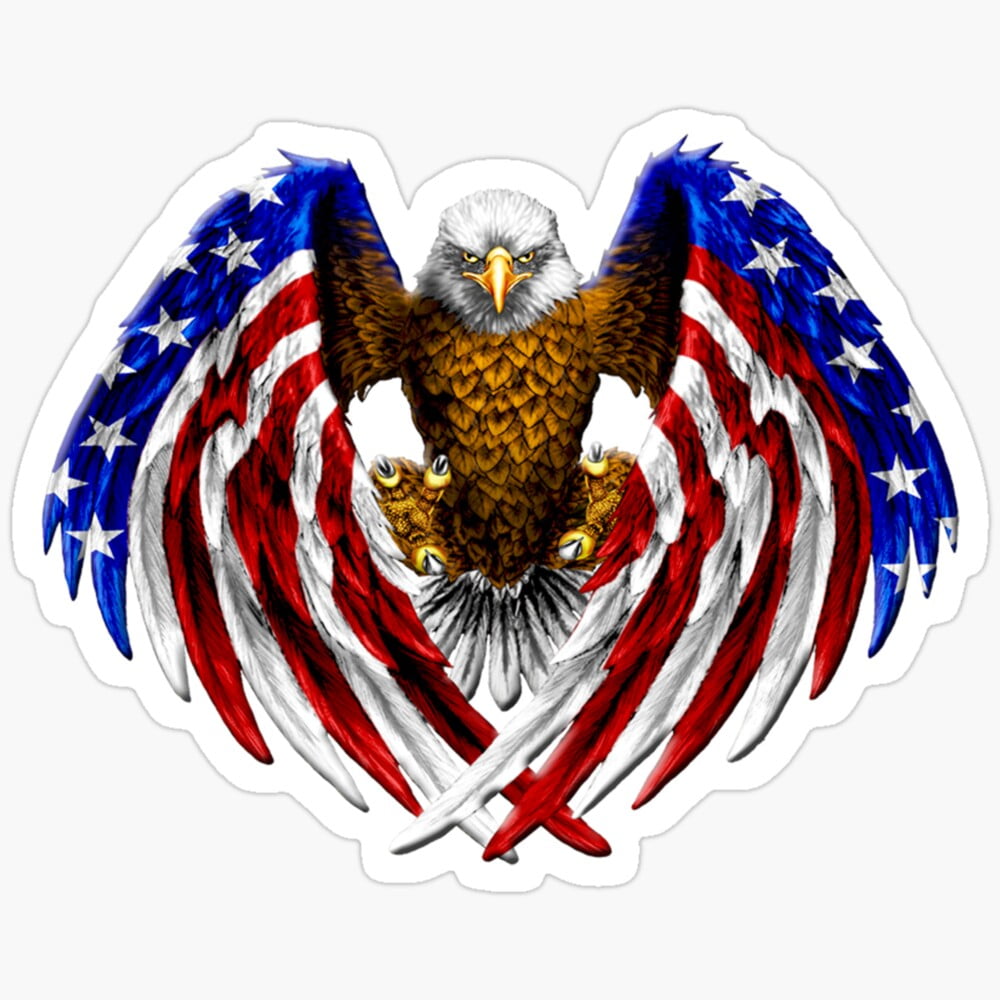 DOPASTICKER Usa Eagle Sticker Fourth Of July Sticker, Memorial Day ...