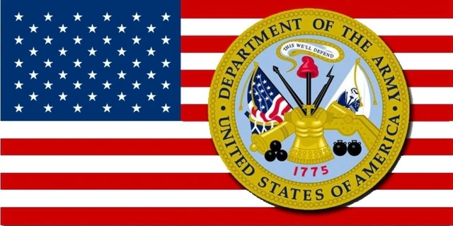 DOPASTICKER Usa Flag With Army Logo Sticker Department Of The Army ...