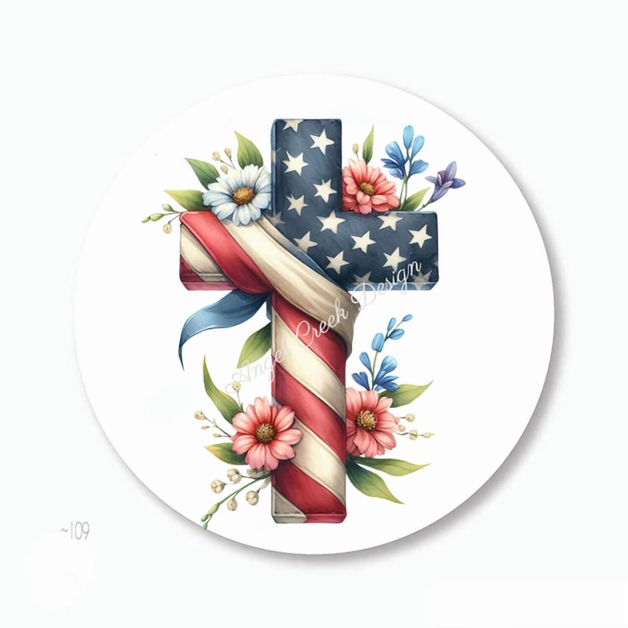 DOPASTICKER Usa Flag Cross Memorial Day Veterans Scrapbook Stickers ...