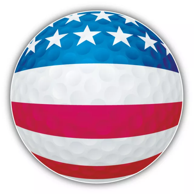 DOPASTICKER Usa Flag Golf Ball Sticker Decal Phone Decal Water Bottle ...