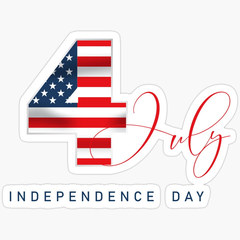 DOPASTICKER Usa Flag, Independence Day, Fourth Of July Sticker Phone ...