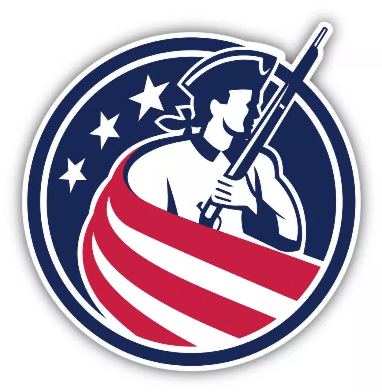 DOPASTICKER Usa Flag Patriot Sticker Decal Phone Decal Water Bottle ...