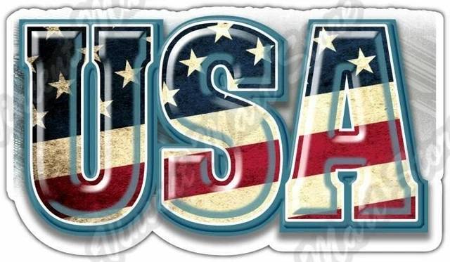 DOPASTICKER Usa Flag Patriotic United States Of America Car Sticker ...