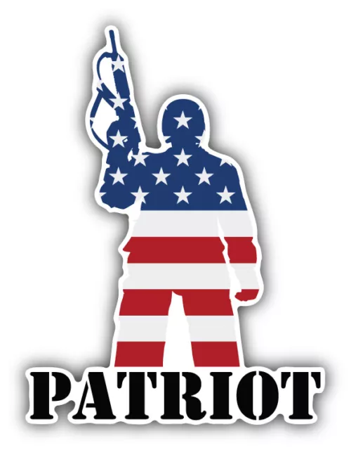 DOPASTICKER Usa Flag Soldier Patriot Slogan Sticker Decal Phone Decal ...