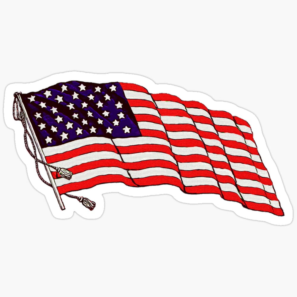 DOPASTICKER Usa Flag Sticker Fourth Of July Sticker, Memorial Day ...