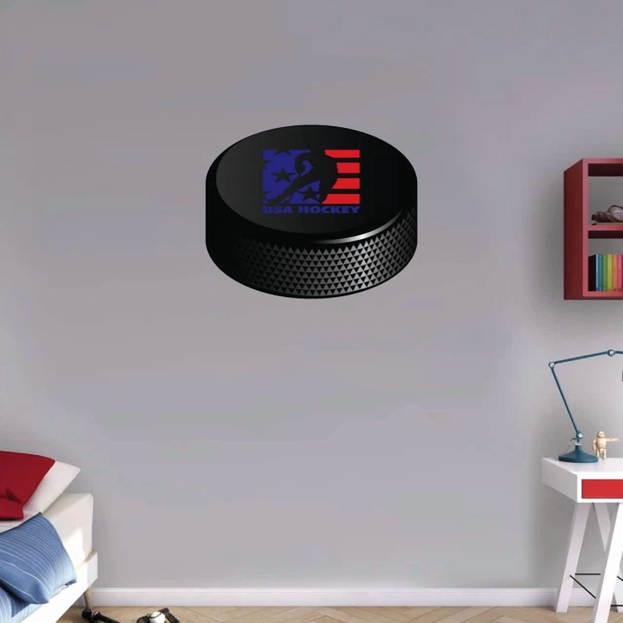 DOPASTICKER Usa Hockey Hockey Puck Logo Art Wall Decor Sticker Phone ...
