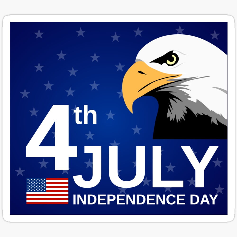 DOPASTICKER Usa Independence Day 4Th Of July Sticker For Independence ...