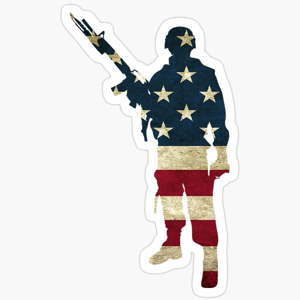 DOPASTICKER Usa Soldier Sticker Fourth Of July Sticker, Memorial Day ...