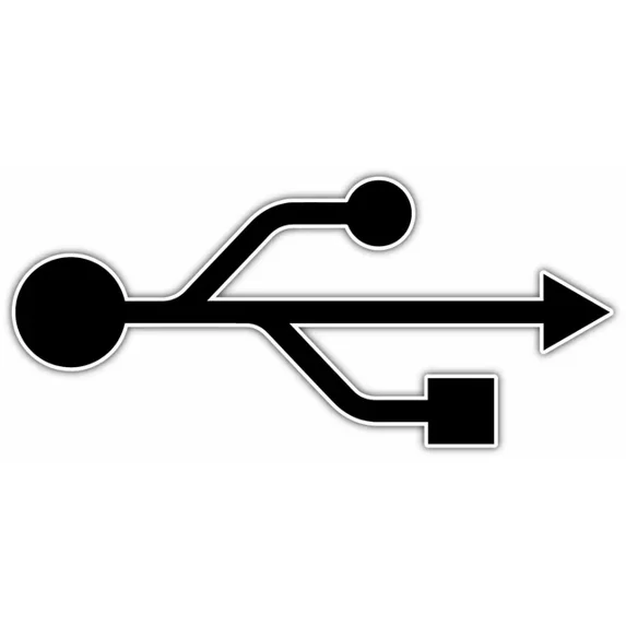 DOPASTICKER Usb Plug In Car Window Sticker Decal Phone Decal Water ...