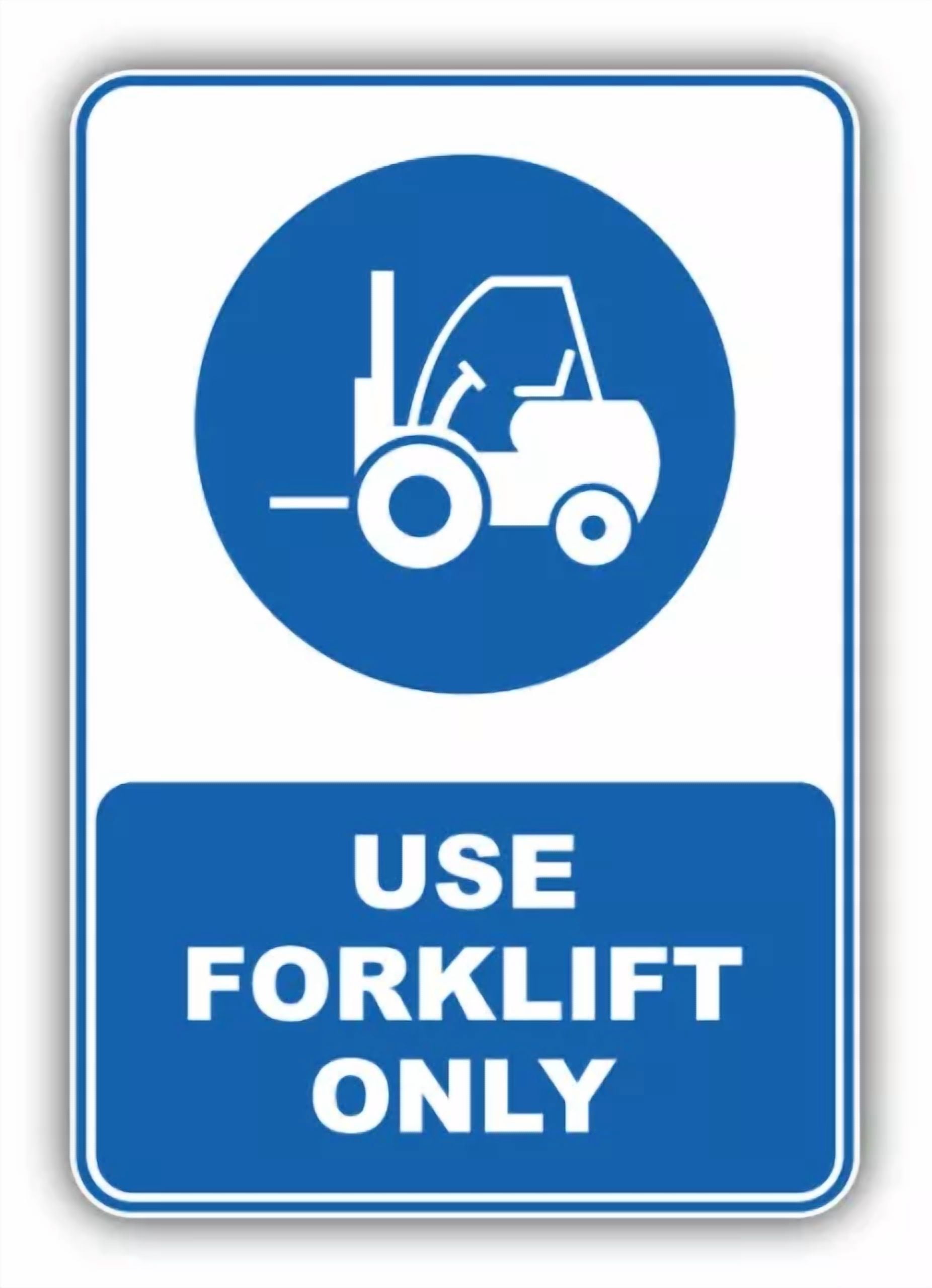 DOPASTICKER Use Forklift Only Mandatory Sign Sticker Decal Phone Decal ...