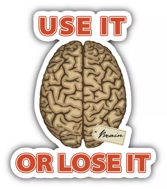 DOPASTICKER Use It Or Lose It Brain Slogan Sticker Decal Phone Decal ...