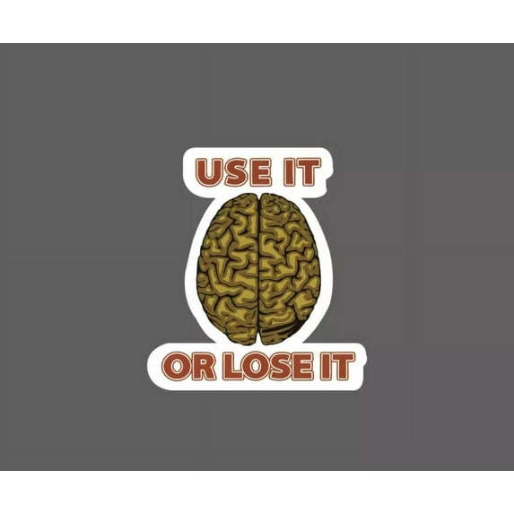 DOPASTICKER Use It Or Lose It Sticker Brain Quote School Knowledge ...
