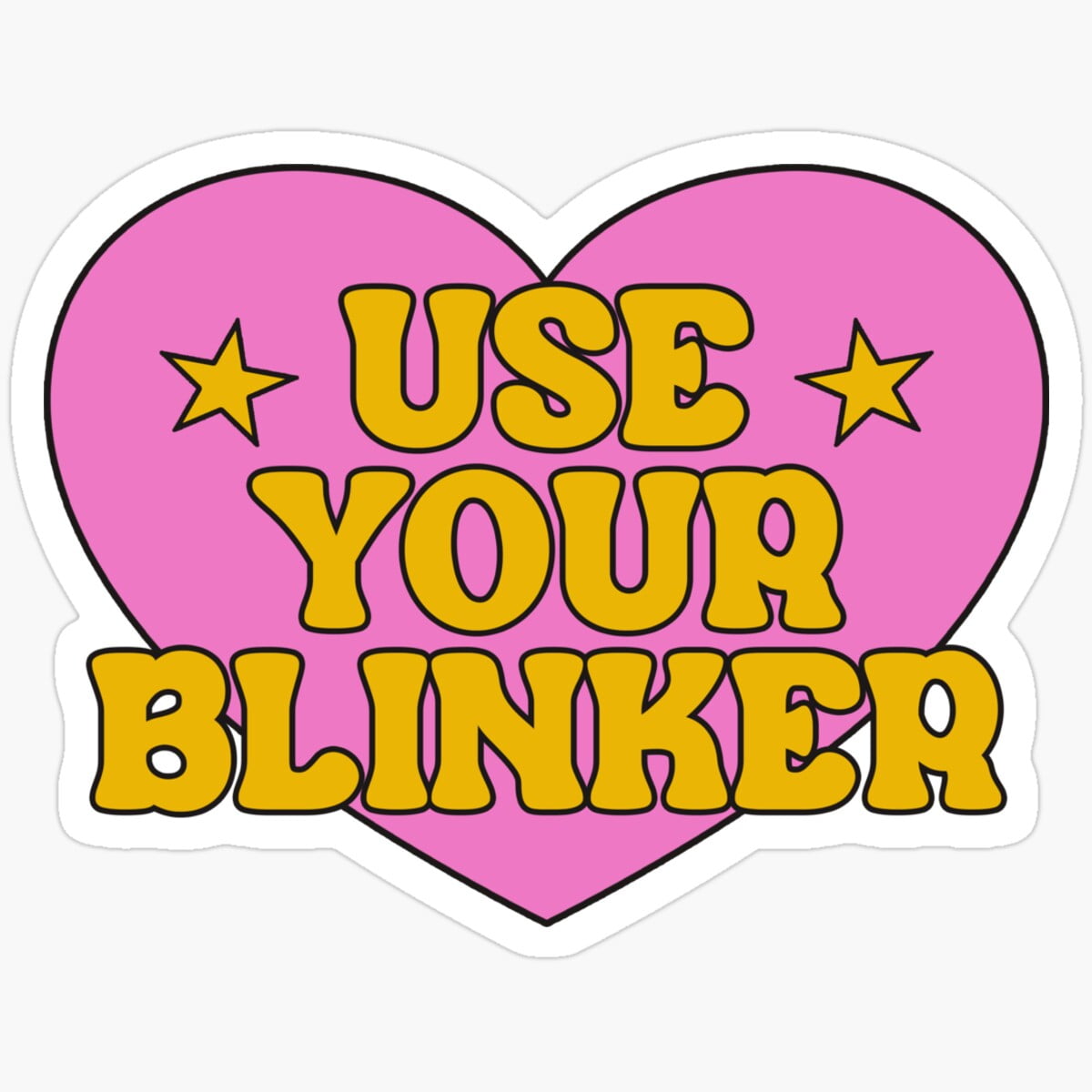 DOPASTICKER Use Your Blinker Cute Car Bumper Sticker Waterproof Sticker For Water Bottles ...