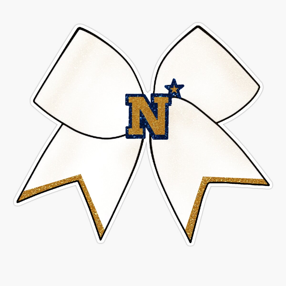 DOPASTICKER Usna Cheer Bow Sticker, Phone Sticker Water Bottle Sticker ...