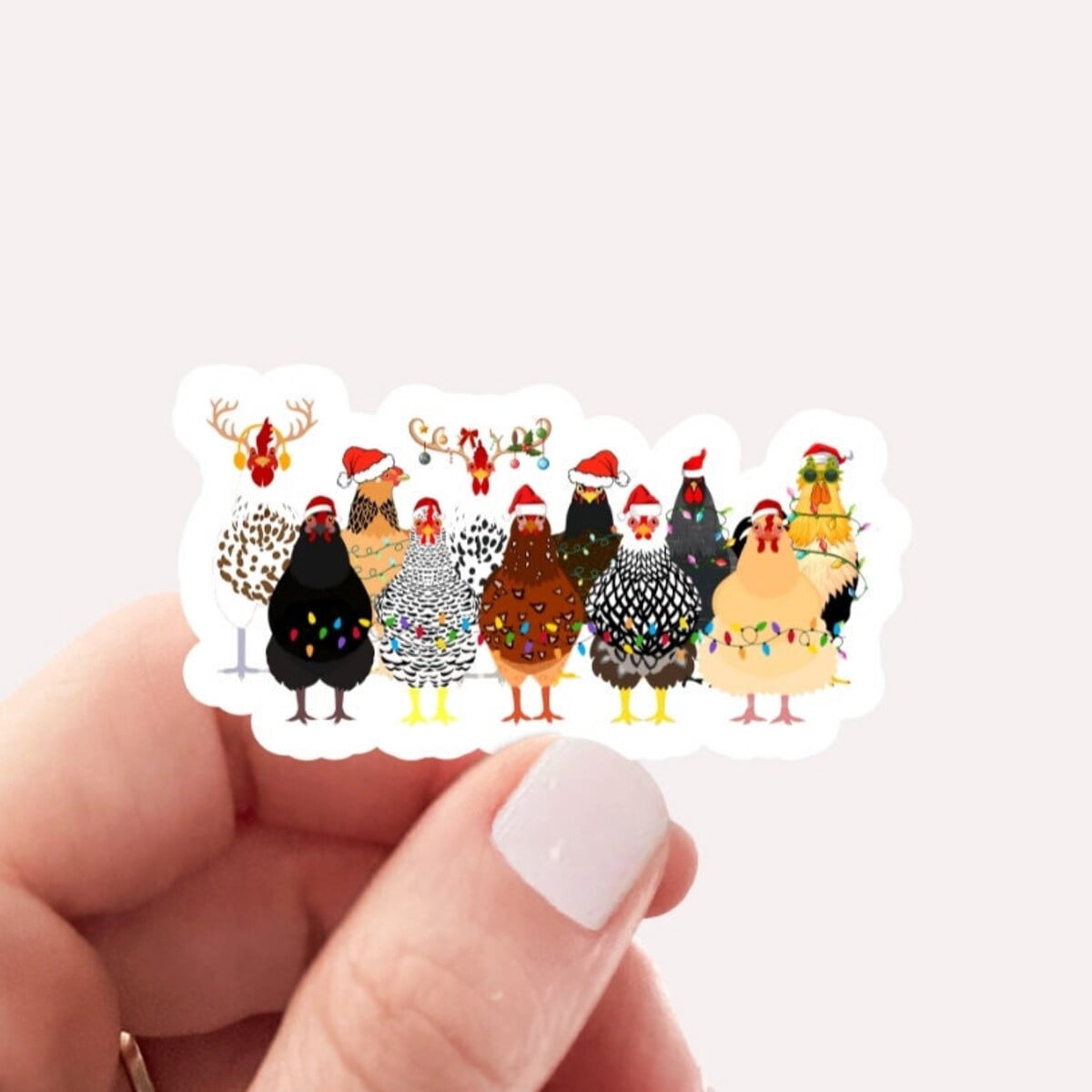 DOPASTICKER Ð¡Ute Chickens Sticker, Coffee Sticker, Chicken Sticker ...