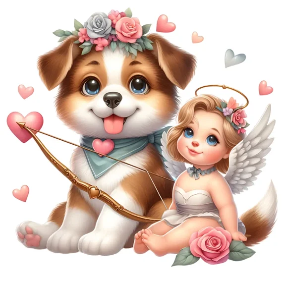 DOPASTICKER V-Day Dogs Car Sticker Dogs Sticker Phone Sticker, Latop ...