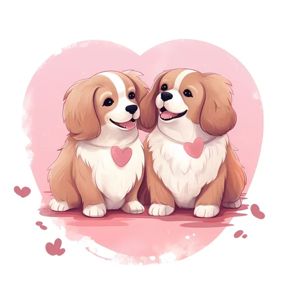 DOPASTICKER V-Day Dogs Car Sticker Dogs Sticker Phone Sticker, Latop ...