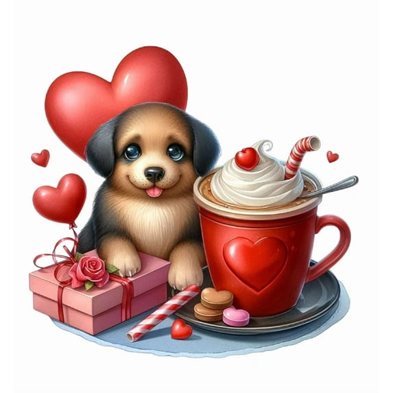 DOPASTICKER V-Day Dogs Car Sticker Dogs Sticker Phone Sticker, Latop ...