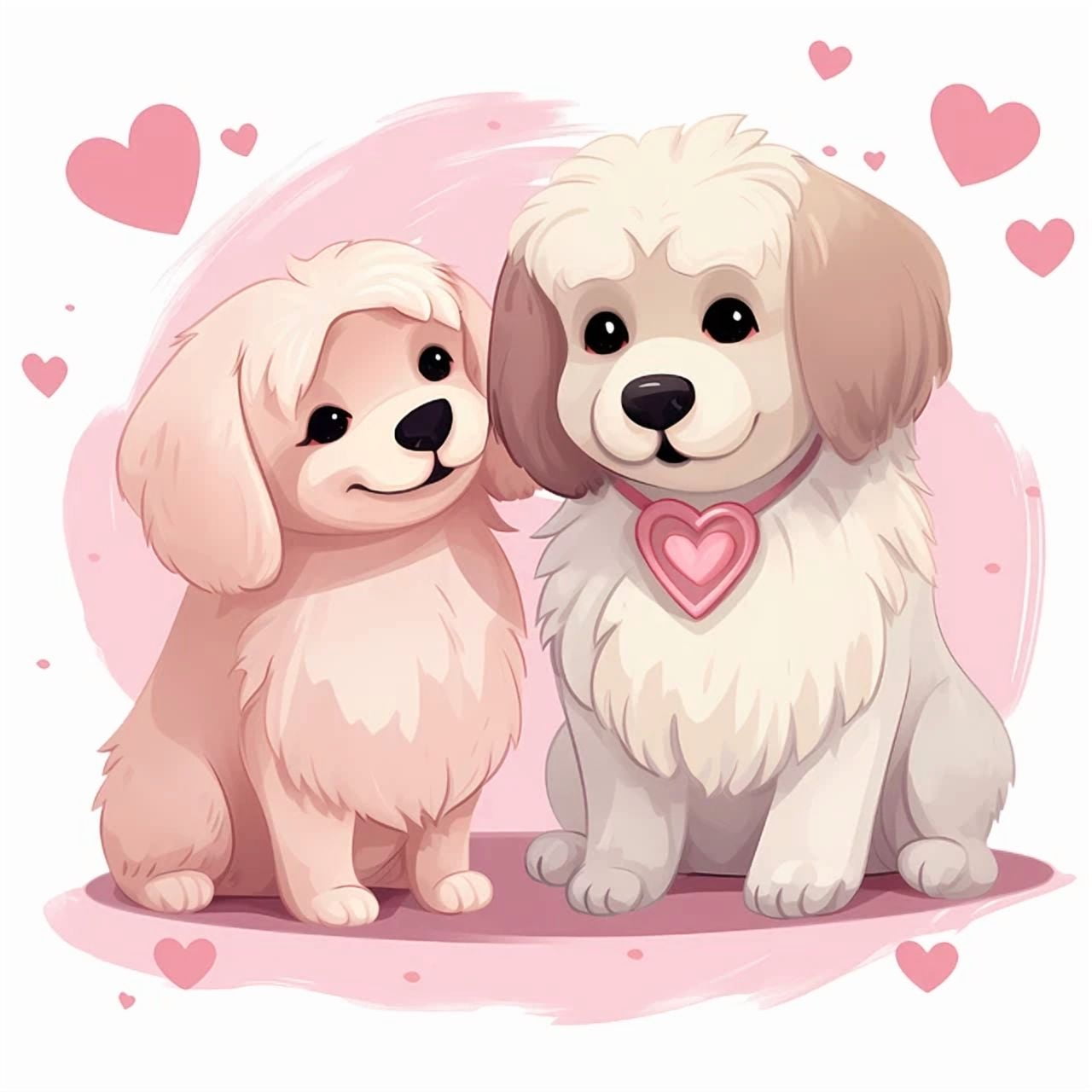 DOPASTICKER V-Day Dogs Car Sticker Dogs Sticker Phone Sticker, Latop ...