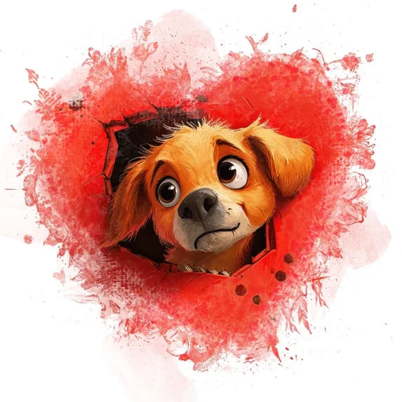 DOPASTICKER V-Day Dogs Car Sticker Dogs Sticker Phone Sticker, Latop ...