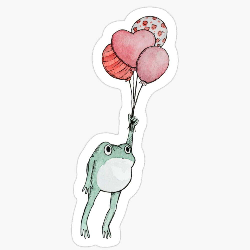 DOPASTICKER V-Day Gone Wrong Frog Sticker Phone Sticker, Latop Sticker ...