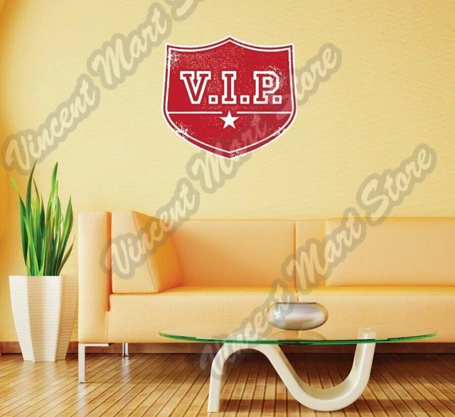 DOPASTICKER V.I.P Vip Important Person Grunge Wall Sticker Room ...
