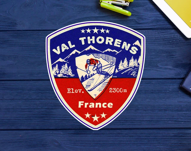DOPASTICKER Val Thorens France Skiing Decal Ski Outdoor Indoor ...