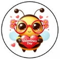 DOPASTICKER Valentines Day Bee With Glasses Decorative Laptop, Phone ...