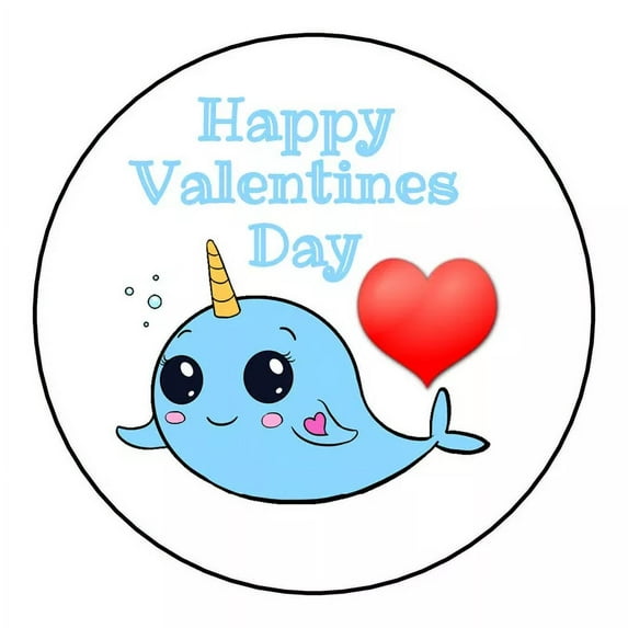 DOPASTICKER Valentines Day Narwhal Stickers Gift You - Decorate Laptops ...