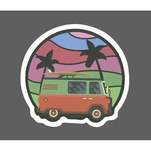 DOPASTICKER Van Sticker Surf Beach Sticker Phone Sticker, Latop Sticker ...