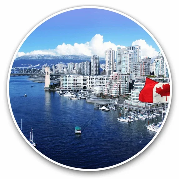 DOPASTICKER Vancouver City Cana.Da Travel America Cool Gift Decorative ...