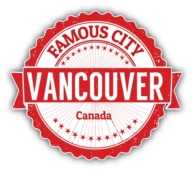 DOPASTICKER Vancouver City Canada Famous City Grunge Travel Sticker ...