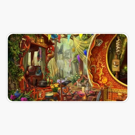 DOPASTICKER Vardos, Wagon Gypsy,Gipsy Night Time Sticker, Phone Sticker ...