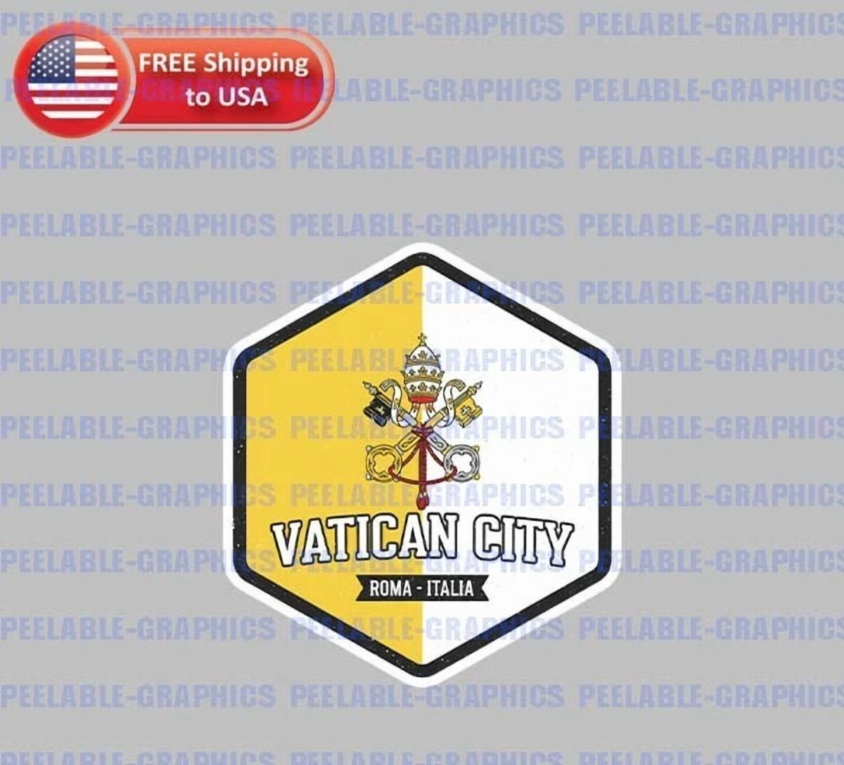 DOPASTICKER Vatican City Italy Country Souvenir Sticker Travel Luggage ...