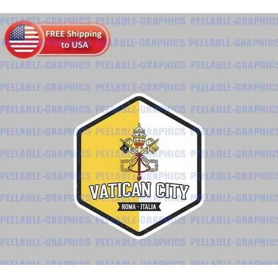 DOPASTICKER Vatican City Italy Country Souvenir Sticker Travel Luggage ...