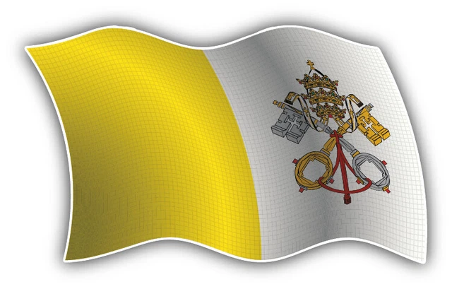 DOPASTICKER Vatican Wavy Flag Sticker Decal Phone Decal Water Bottle ...