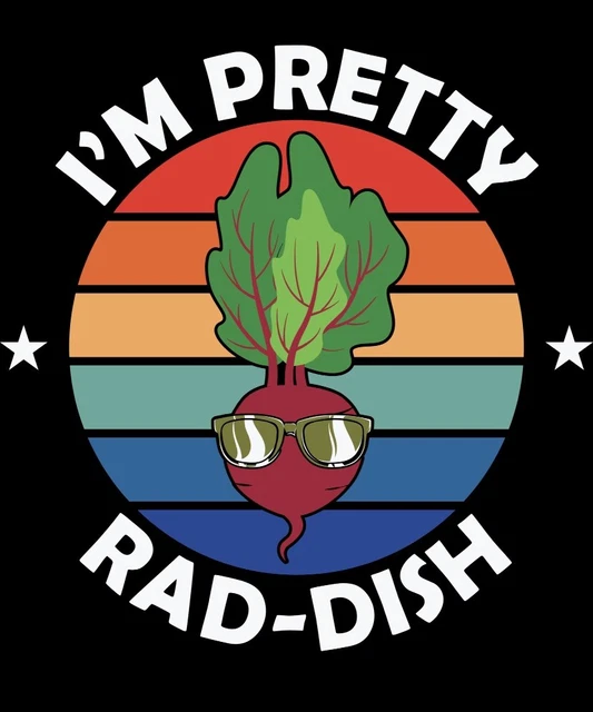 DOPASTICKER Vegan Sticker I'M Pretty Radish No Meat Animal Rights Plant ...