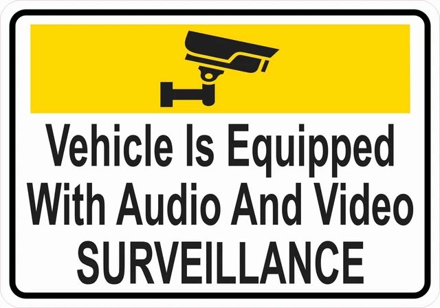 DOPASTICKER Vehicle Equipped Audio Video Surveillance Sticker Phone ...