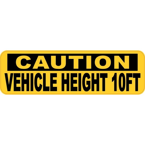 DOPASTICKER Vehicle Height 10Ft Sticker Car Truck Business Sticker ...