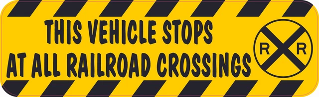 DOPASTICKER Vehicle Stops At All Railroad Crossings Sticker Phone ...